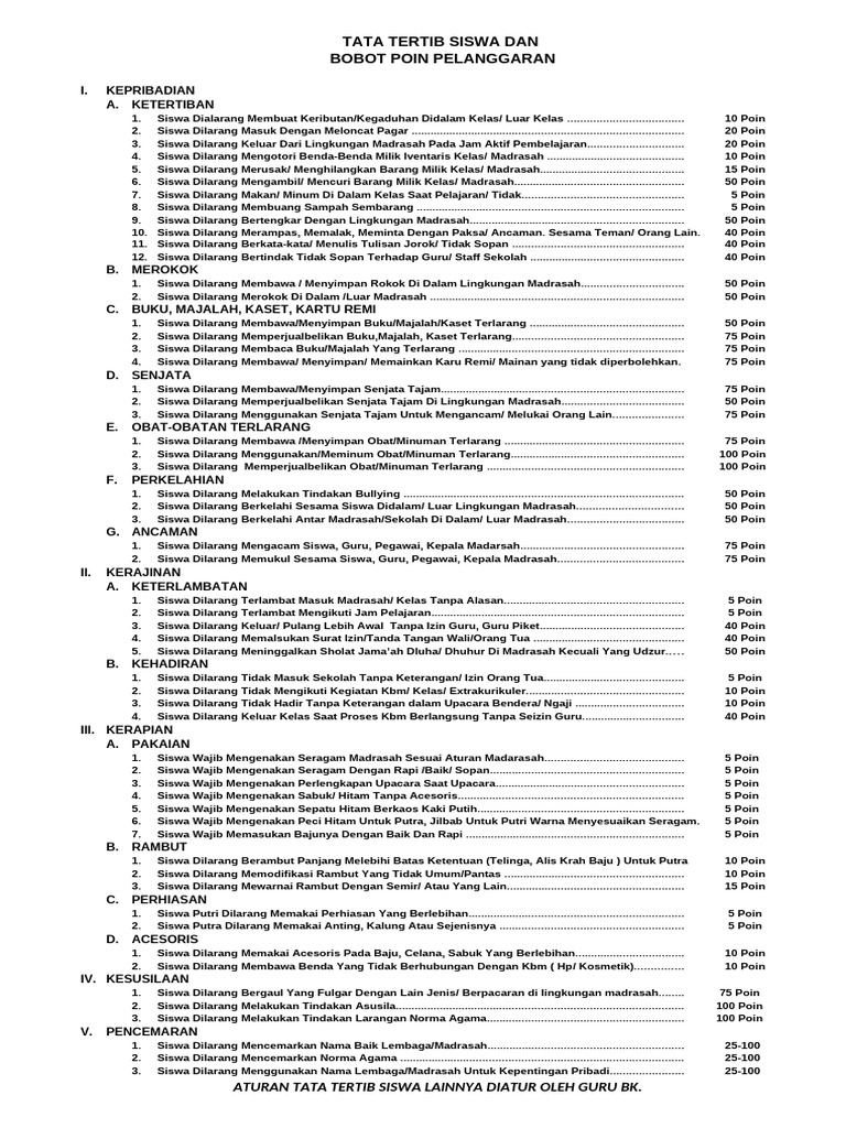 Print - Tatib Siswa Update | PDF