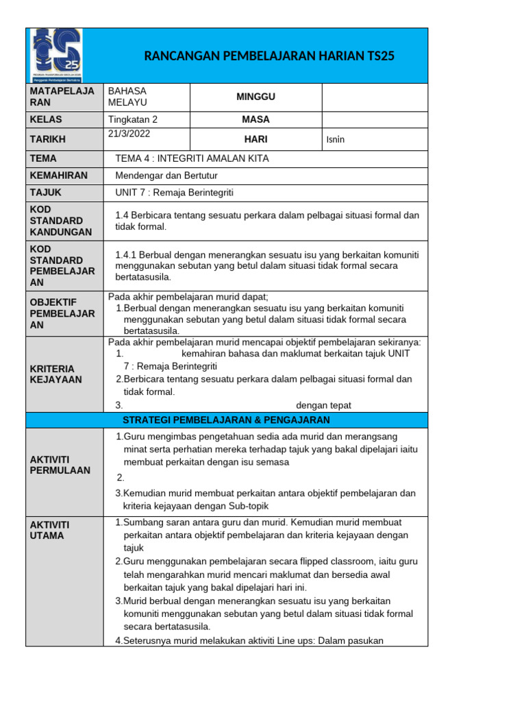 Tema 4 - Integriti Amalan Kita | PDF