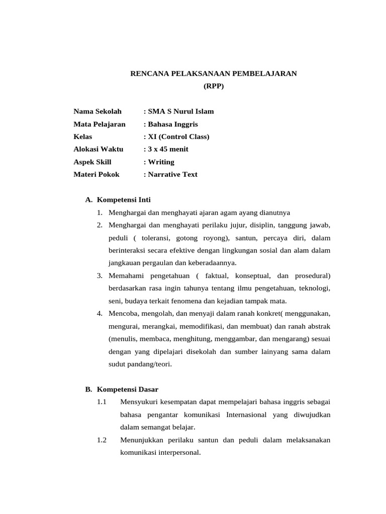 RPP Control Class | PDF