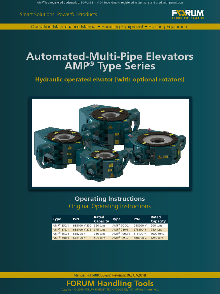 Catalog Automated Multi Pipe Elevators AMP | PDF