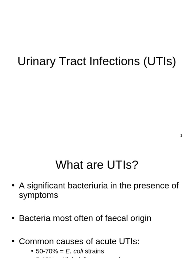 Session 9 Urinary Tract Infections (UTIs) | PDF