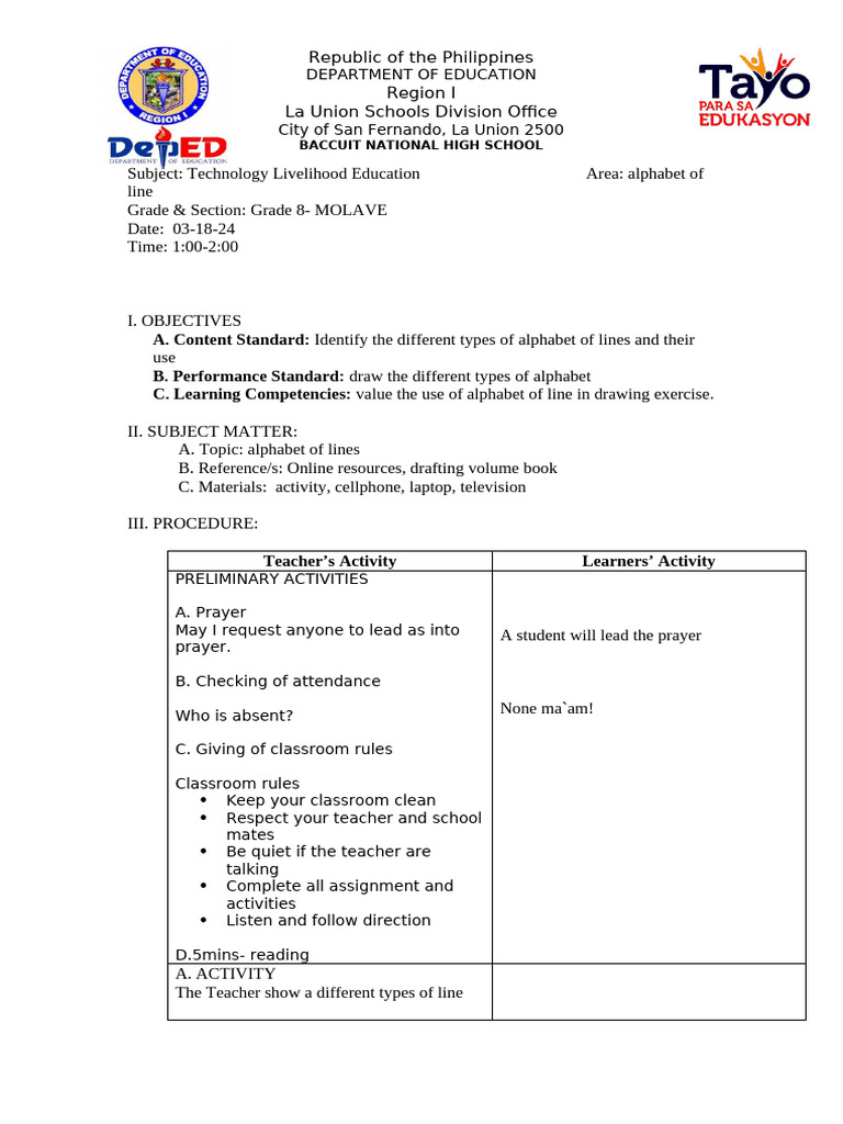 Alphabet of Lines of DLP 4as | PDF