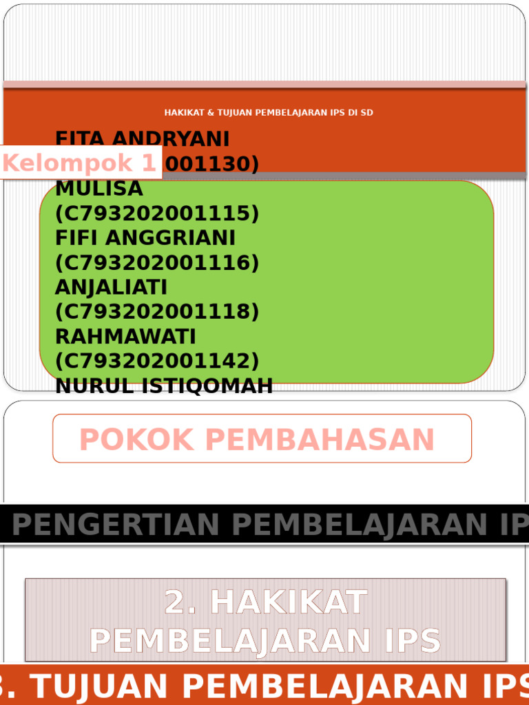 Hakikat Pembelajarn Ips Di SD | PDF
