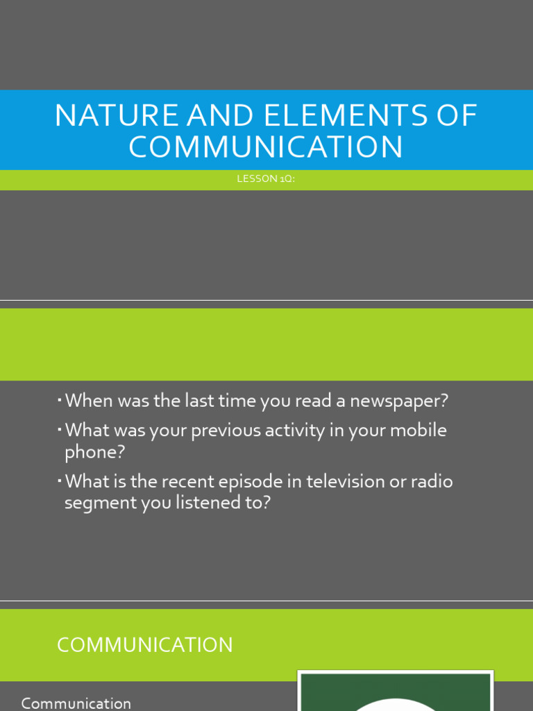 L1 Process of Communication | PDF