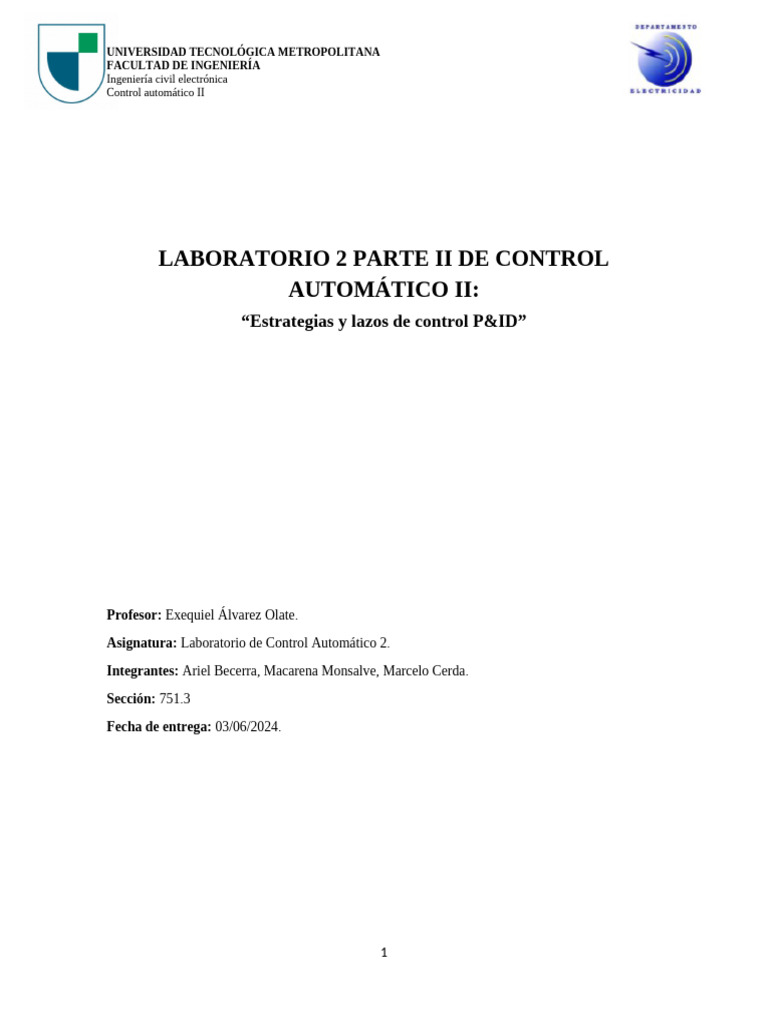 Lab2-Control Automatico Ii | PDF