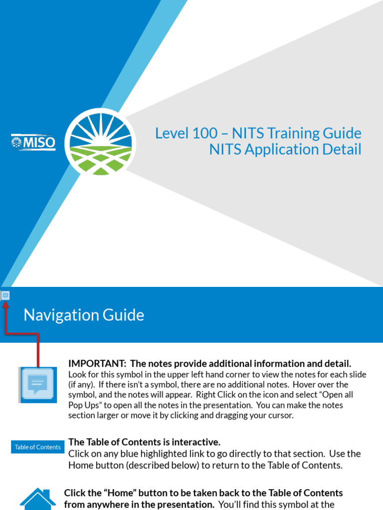 Level 100 - NITS Training Guide - NITS Application Detail534447 | PDF