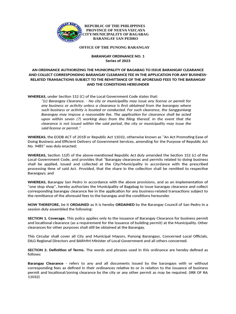 Resolution Authorizing City Treasurer To Collect Fees | PDF