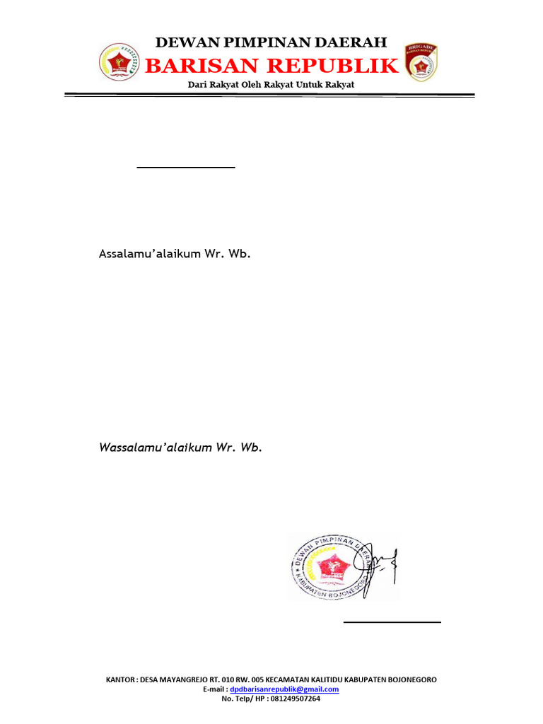 Undangan Rakor DPD BR | PDF