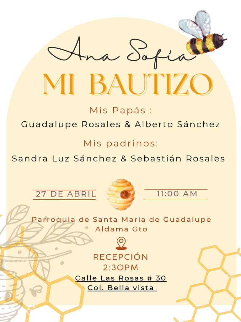 Ana Sofía Mi Bautizo | PDF