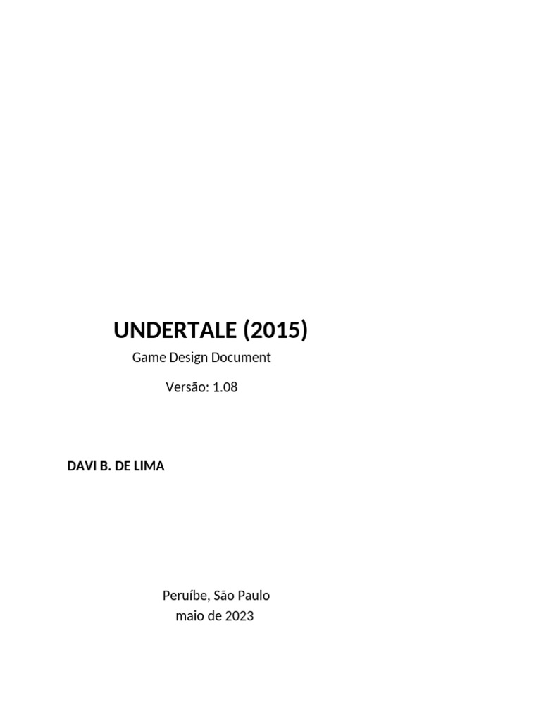 Osa GGD Undertale | PDF