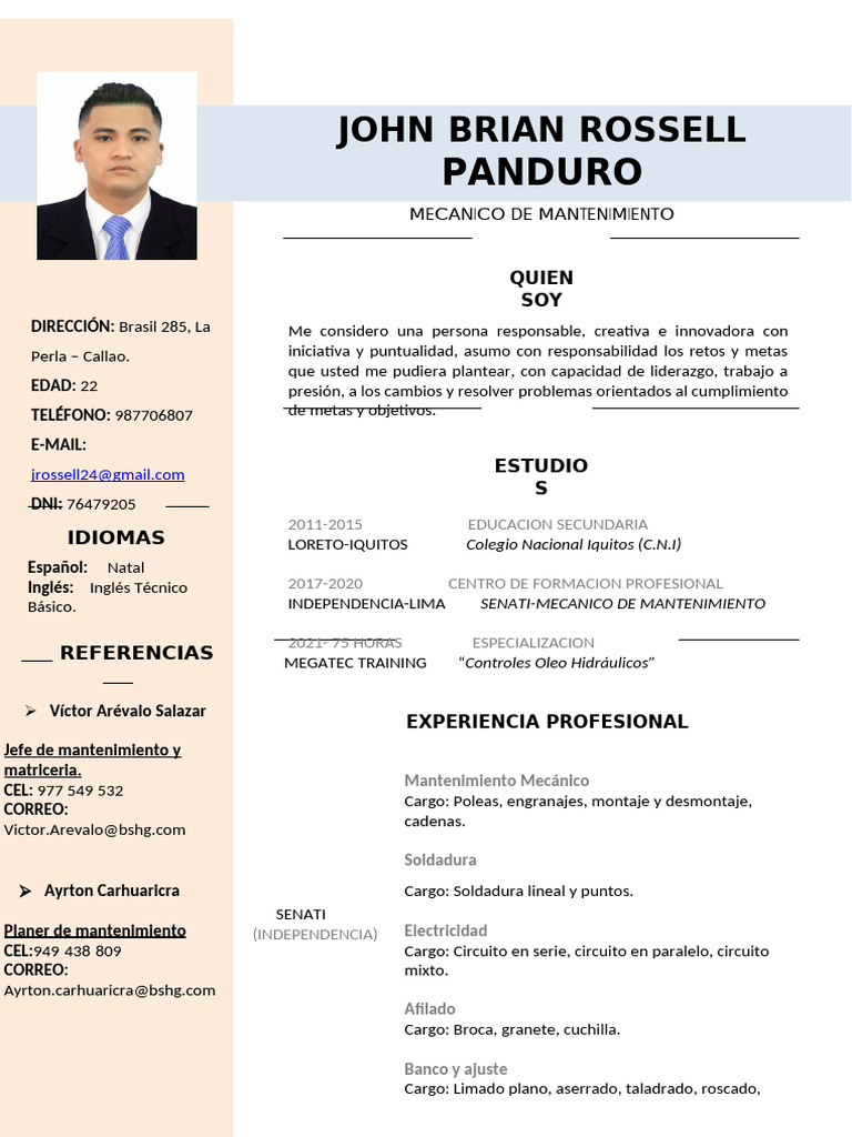 John Rossell CV 2021 | PDF