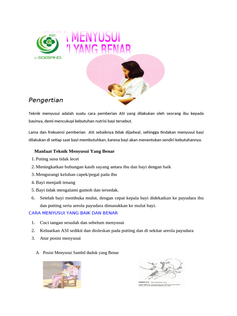 Cara Menyusui Yg Benar Poster | PDF
