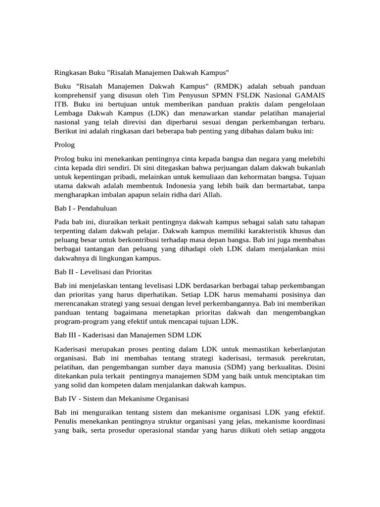 Ringkasan Buku LDK | PDF