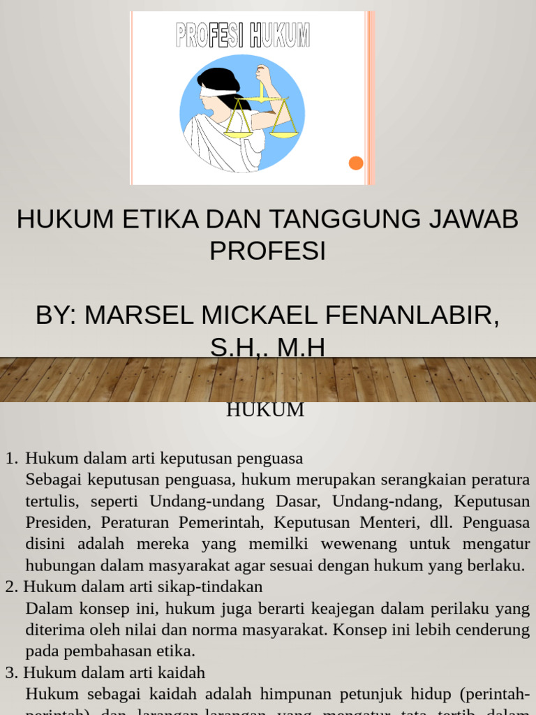 Materi Hukum Etika Dan Tanggungjawab Profesi | PDF