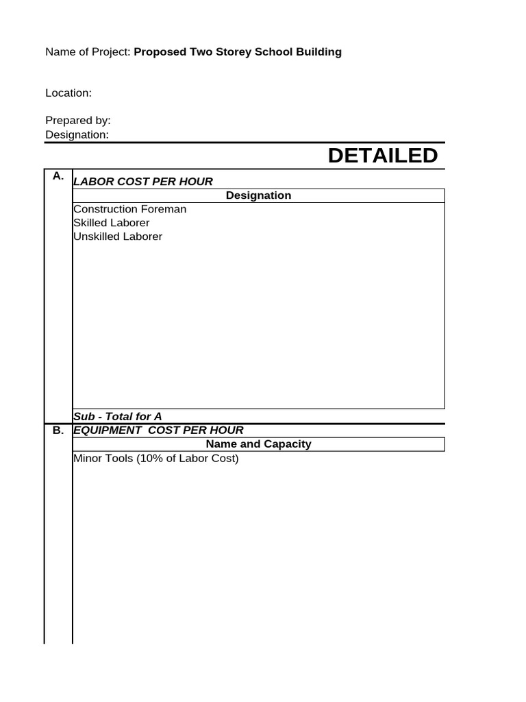 Proposed Two Storey Residential Building | PDF