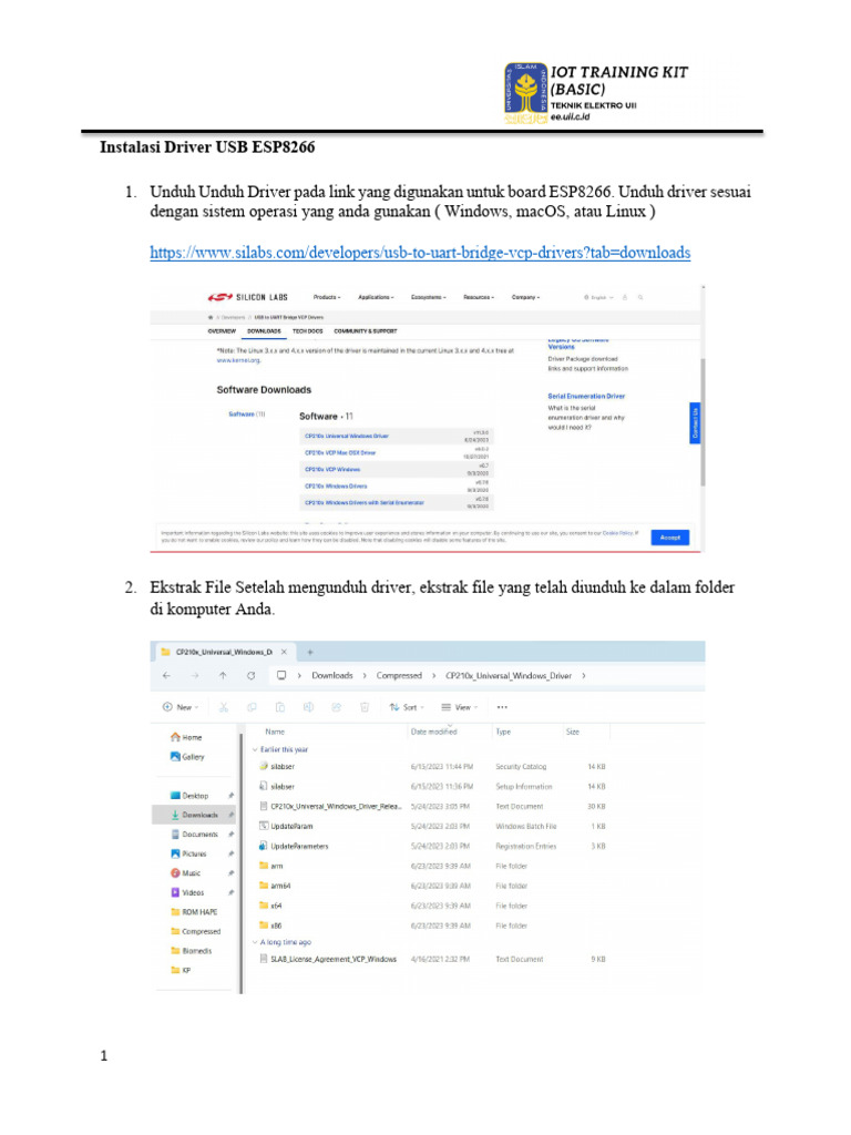 Instalasi Driver USB ESP8266 Dan Driver Board Arduino IDE. Blynk | PDF