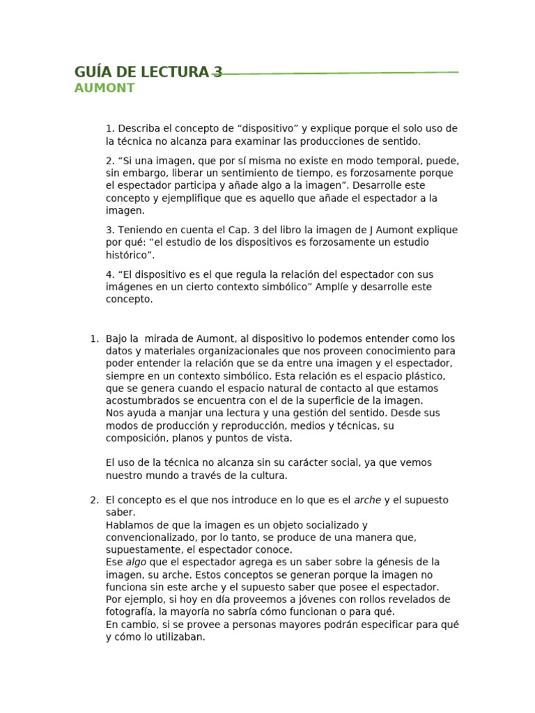GUÍA DE LECTURA 3 | PDF