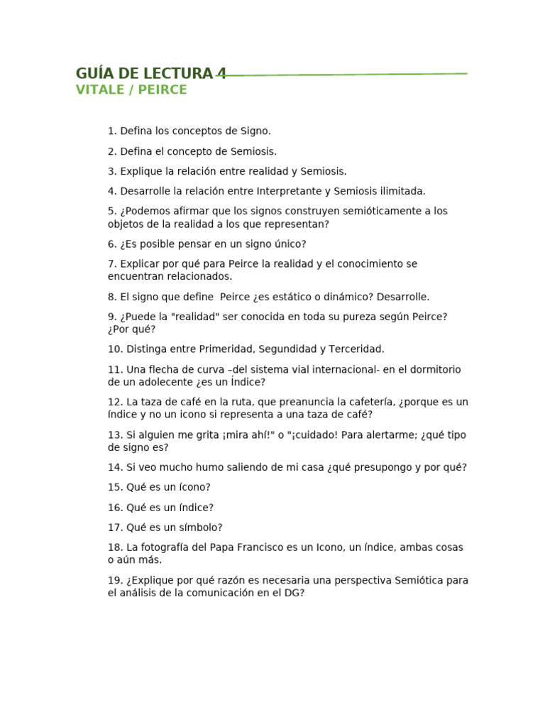 Guía de Lectura 4 | PDF