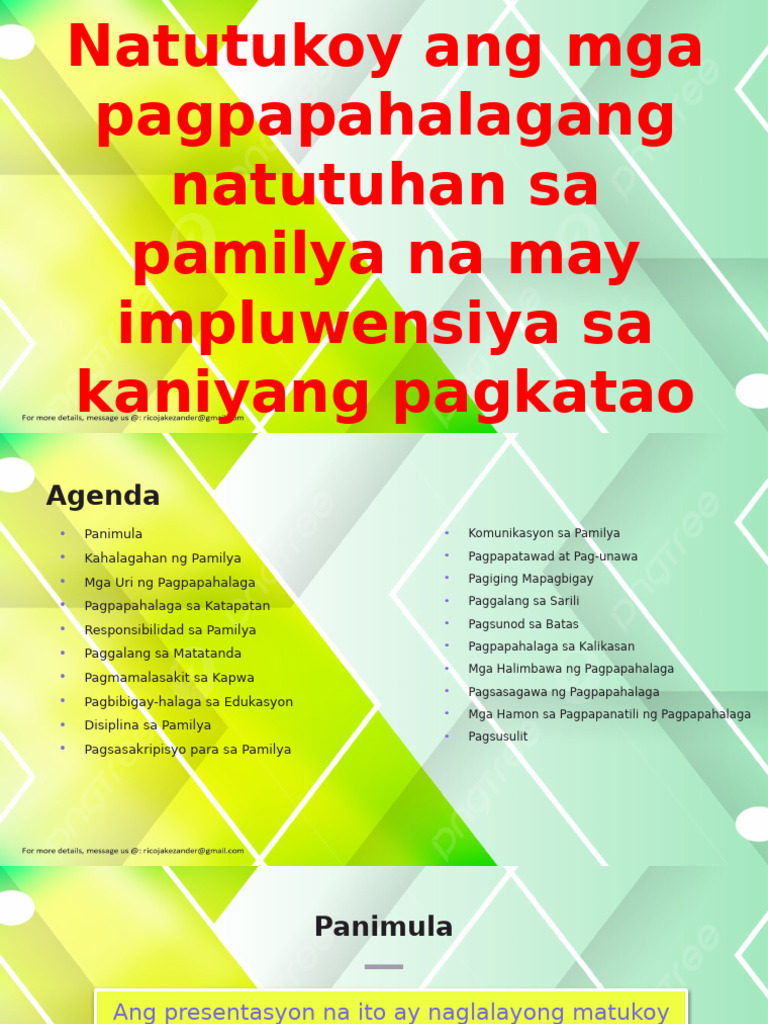 GMRC 7 Q2 1A Natutukoy Ang Mga Pagpapahalagang Natutuhan Sa Pamilya Na May Impluwensiya Sa ...