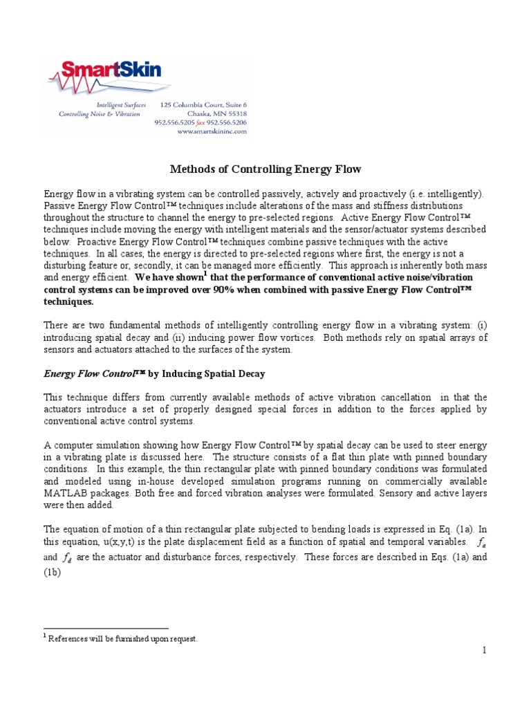 Methods of Controlling Energy Flow | PDF