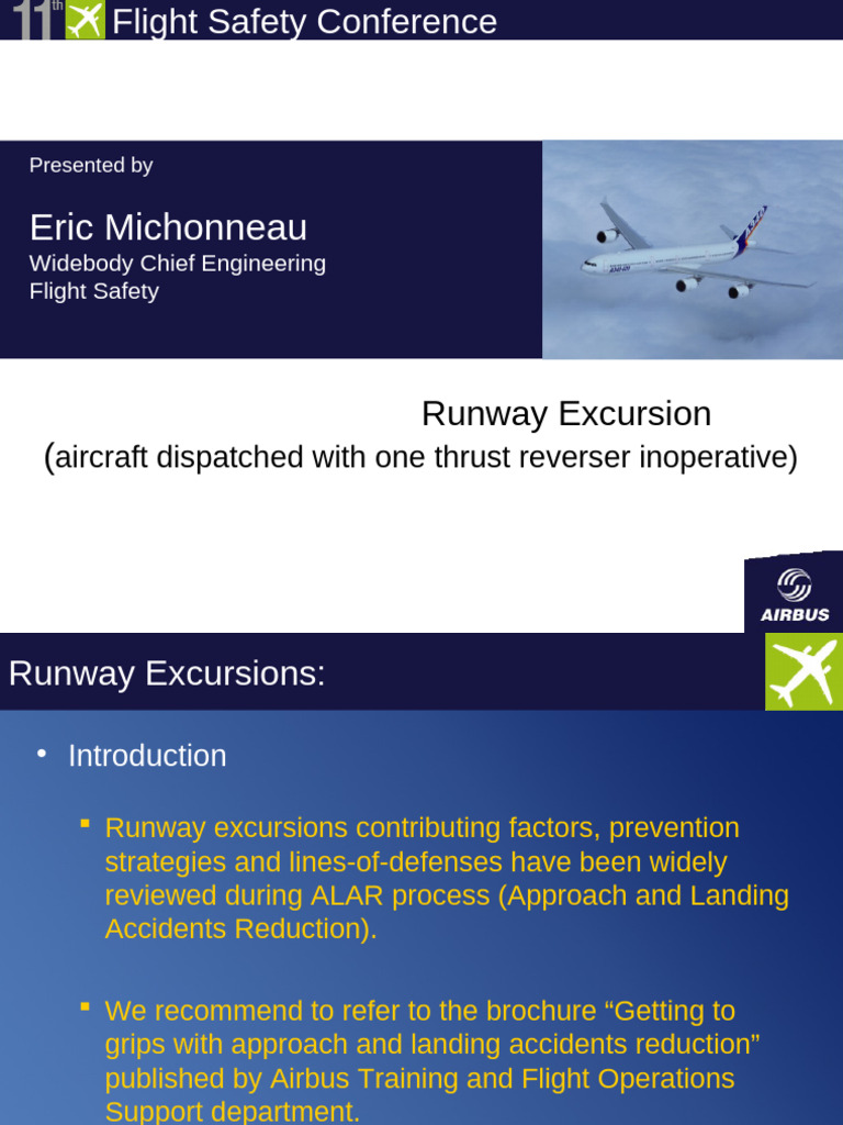 Runway Excursion Conference Airbus Industrie RE | PDF | Runway ...