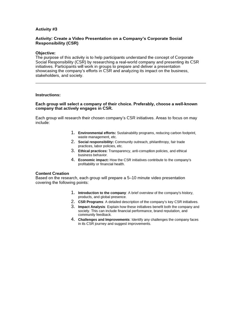 Activity#3 CSR | PDF