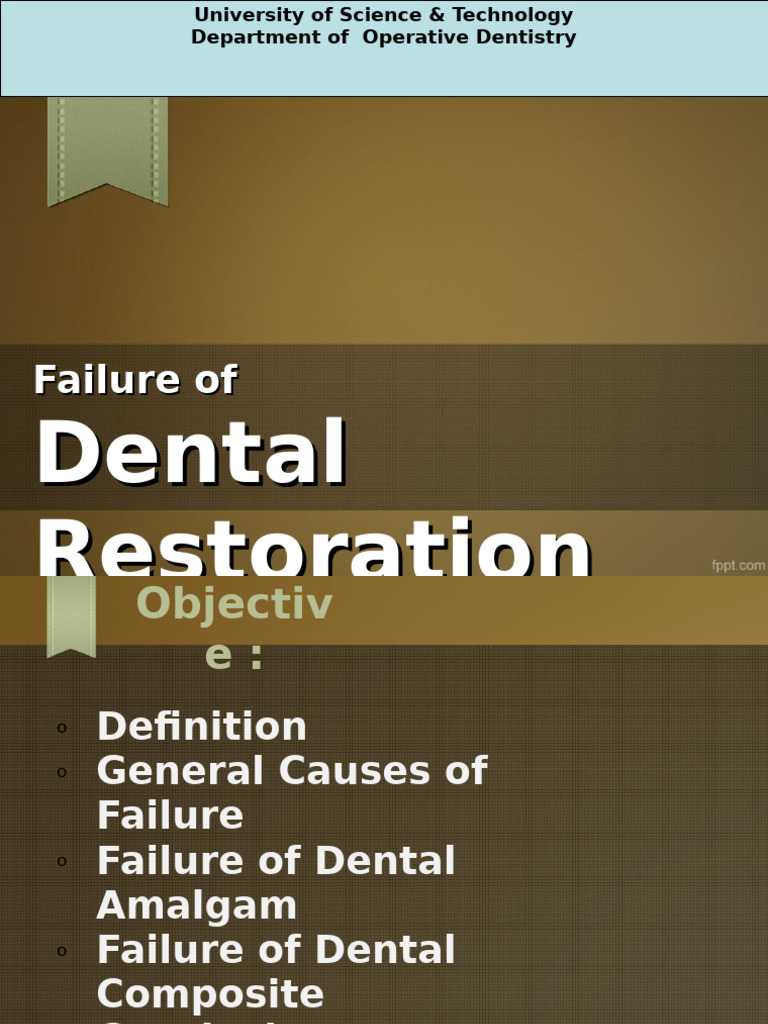 restoration failure 2 | PDF