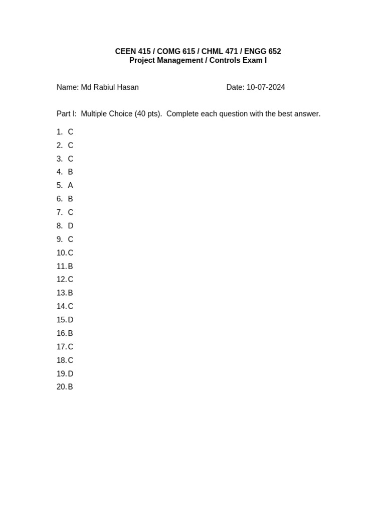 PM EI FA24 - Form | PDF