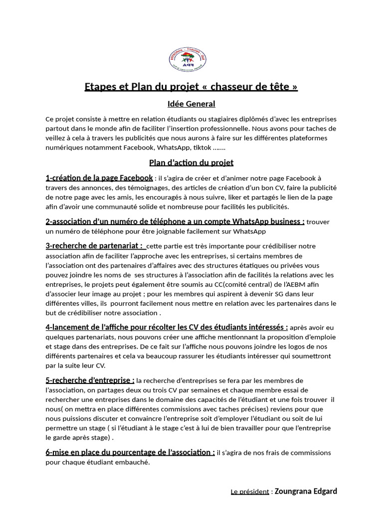 Plan de Projet | PDF