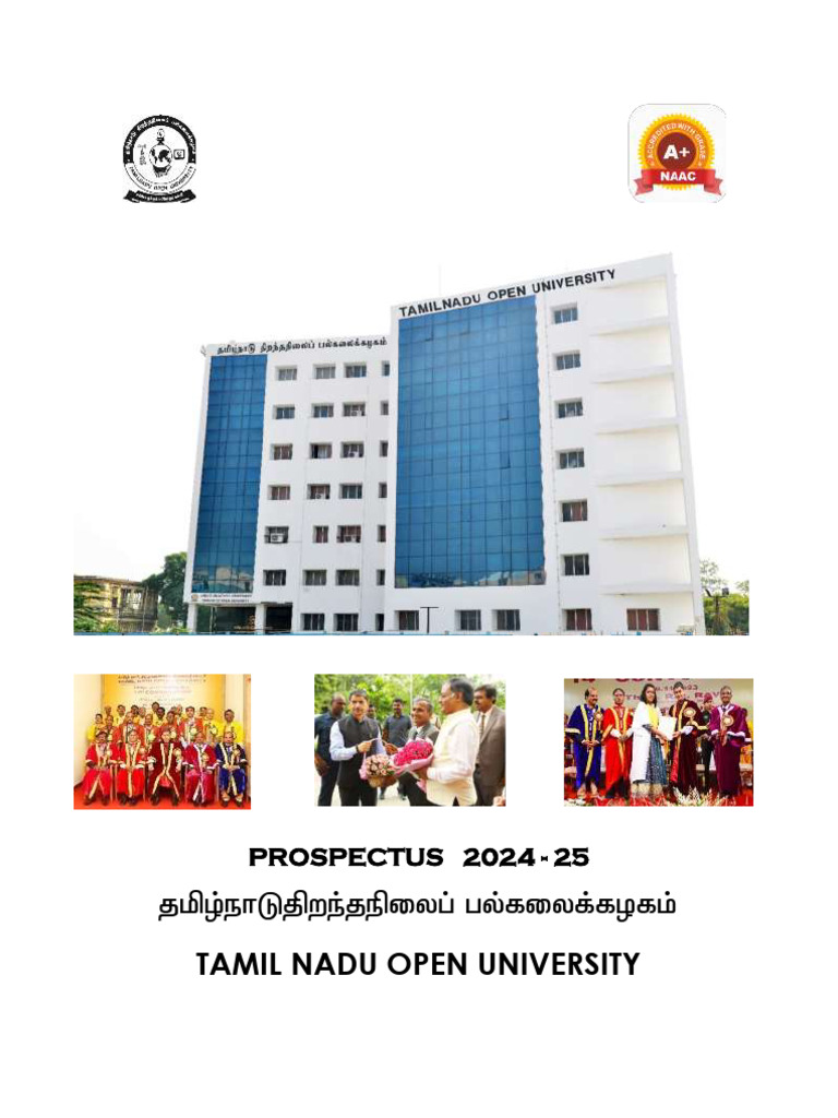 Tnou 2024-25 Prospectus | PDF | Diploma | Identity Document