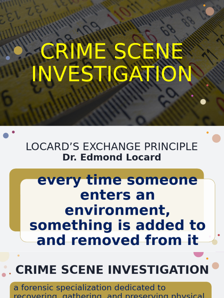 Crime Scene Investigation | PDF