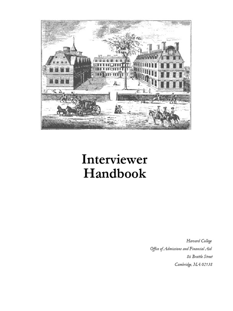 Interviewer Handbook | PDF Interviewer Handbook | PDF