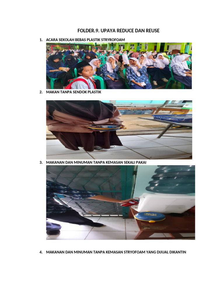 Folder 9. Upaya Reduce Dan Reuse | PDF