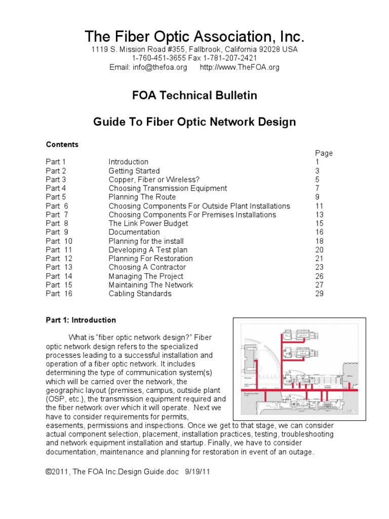 Fibre Optic Network Design Guide | PDF
