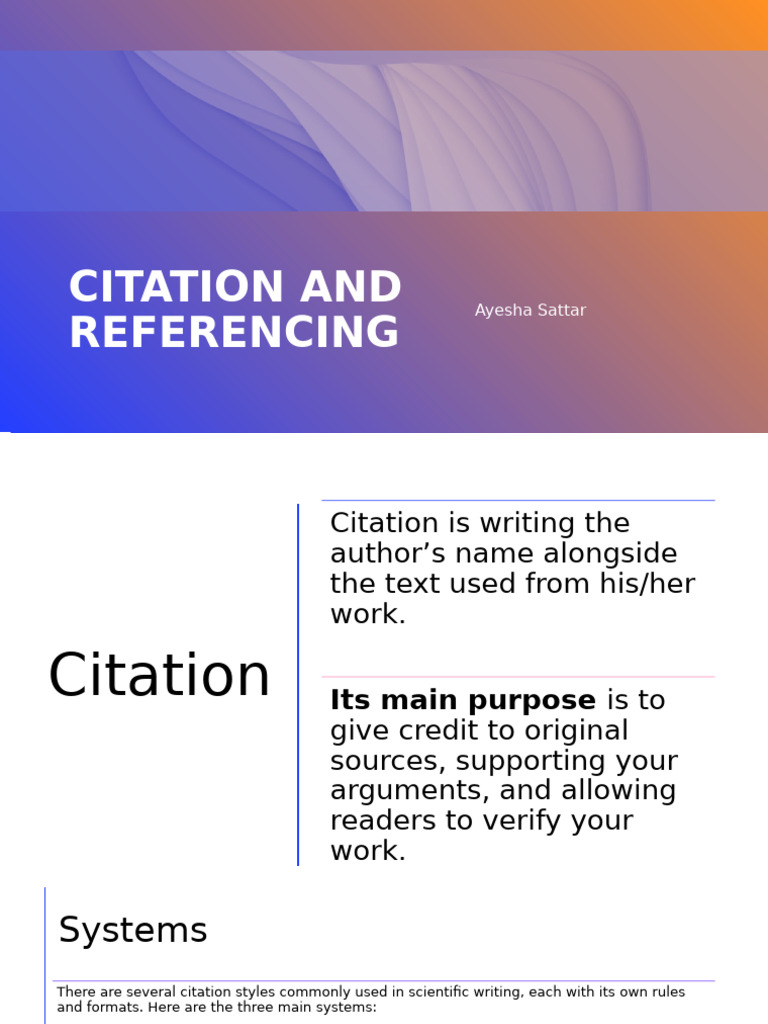 Citation and Referencing Guide | PDF | Citation