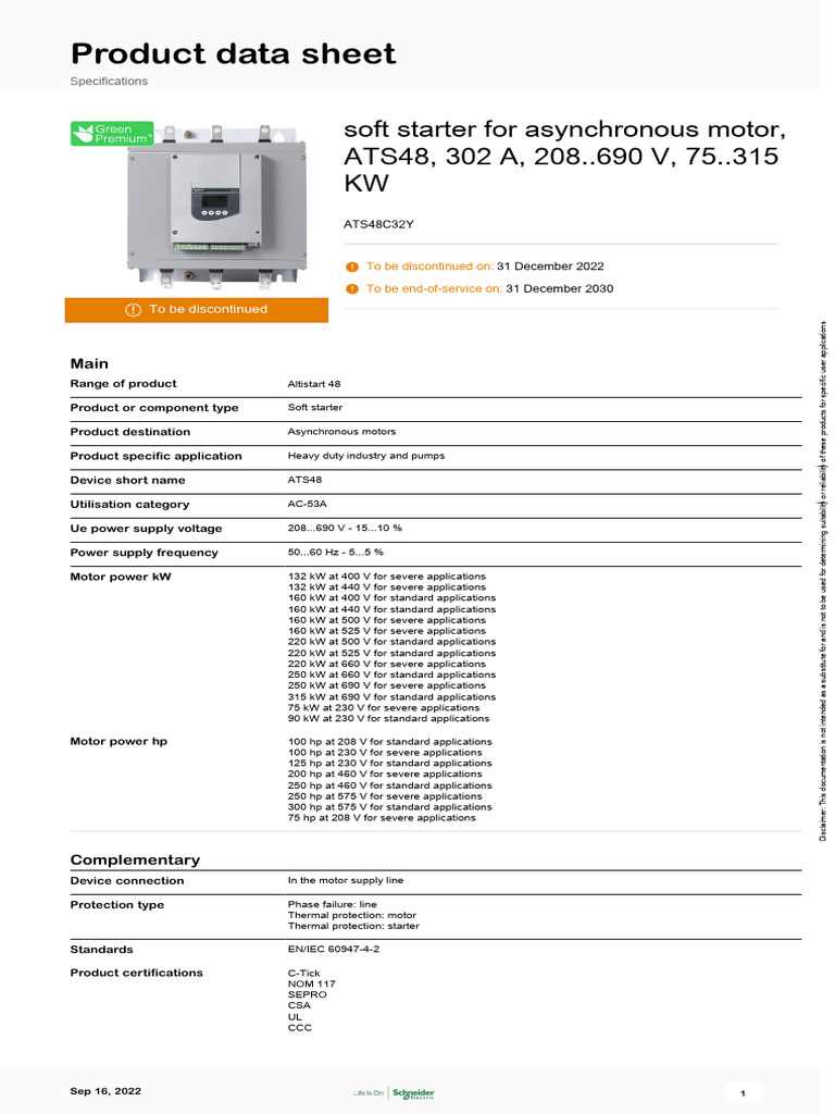 Altistart 48 - ATS48C32Y | PDF