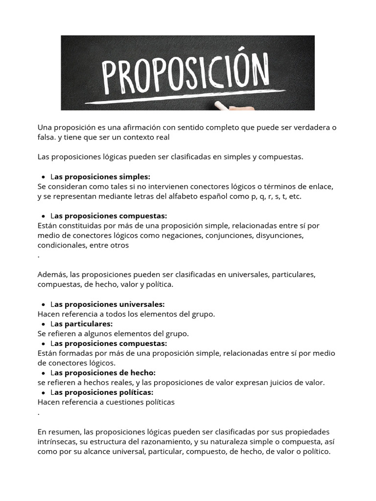 As Proposiciones Simples | PDF