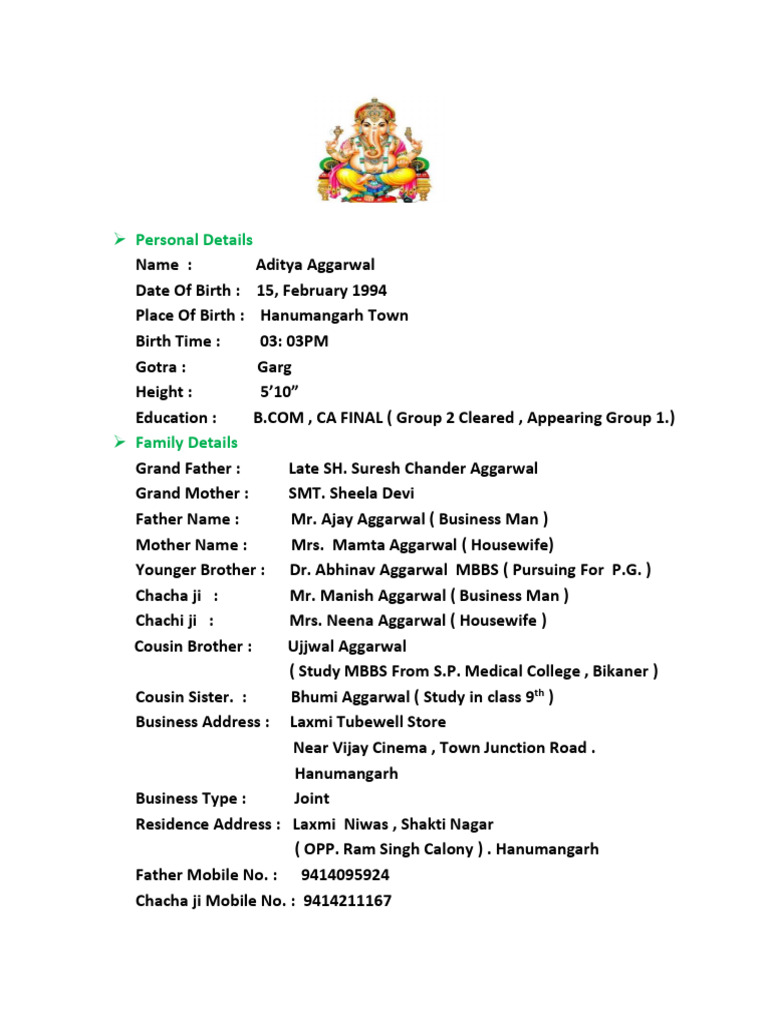 Personal Details | PDF