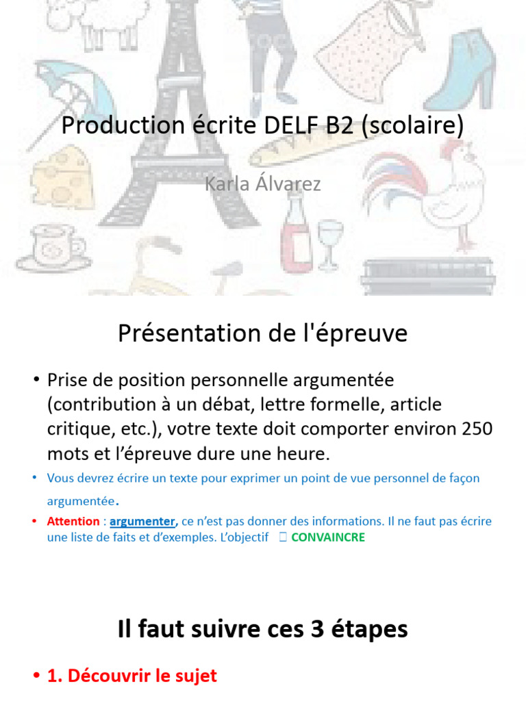 Production Écrite DELF B2 (Scolaire) | PDF