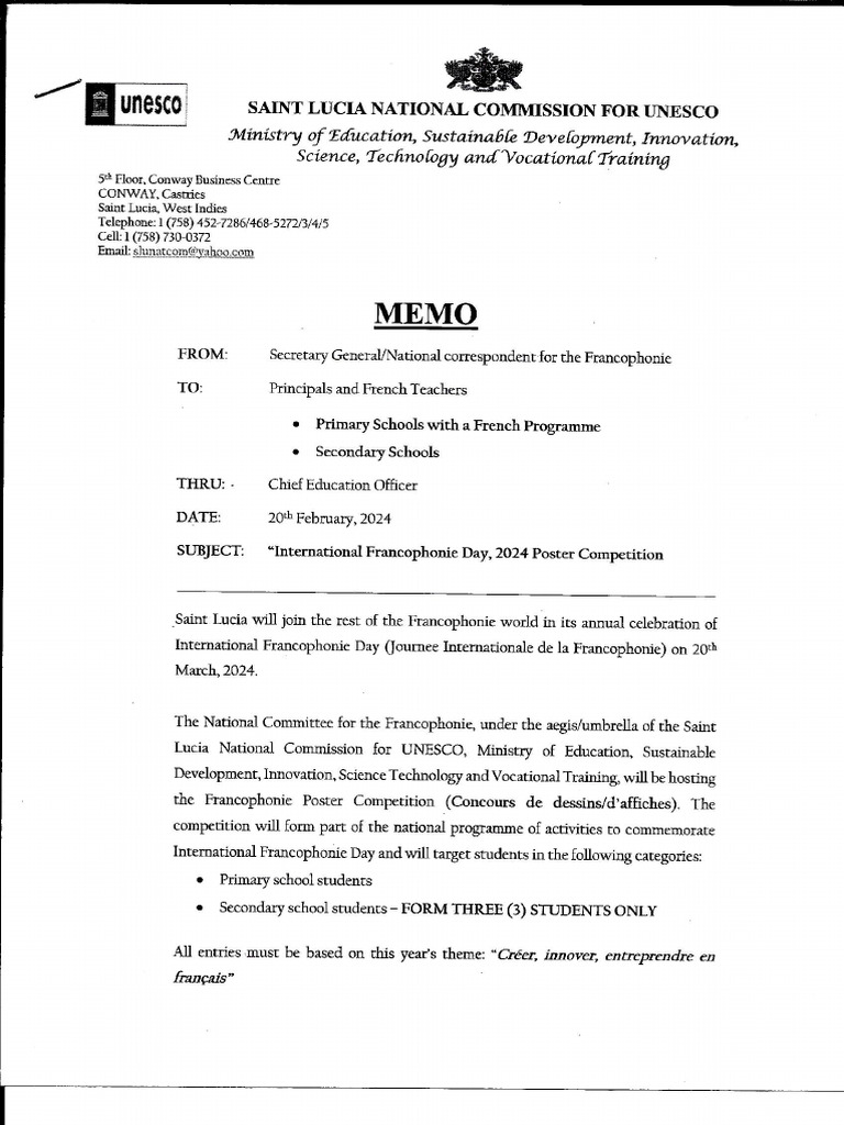 Memo Schools Poster Competition | PDF