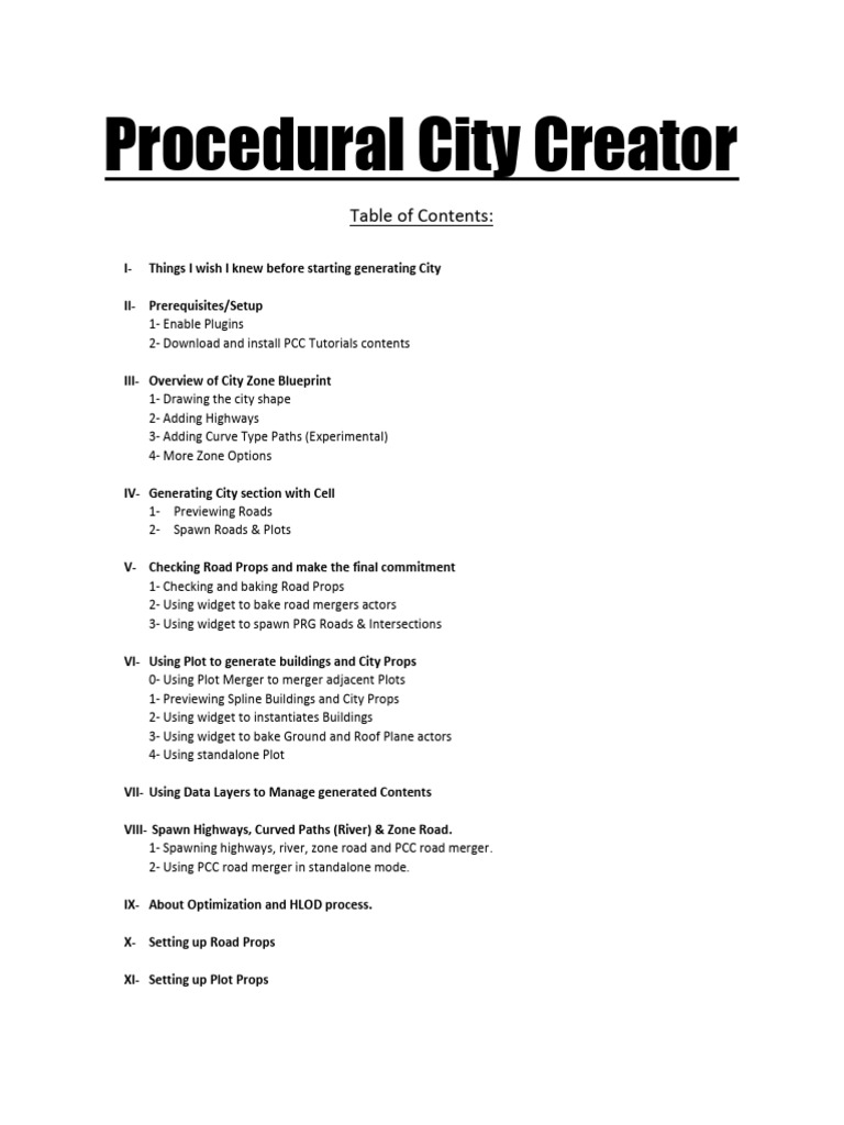 Procedural City Creator | PDF