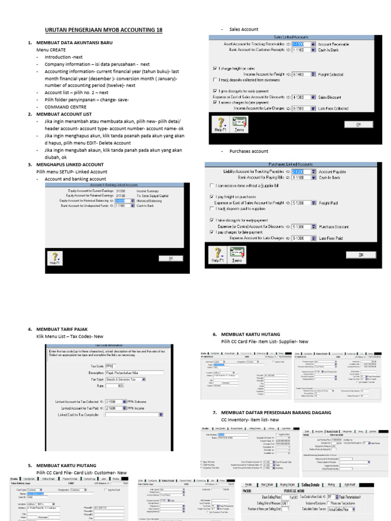 Urutan Pengerjaan Myob | PDF