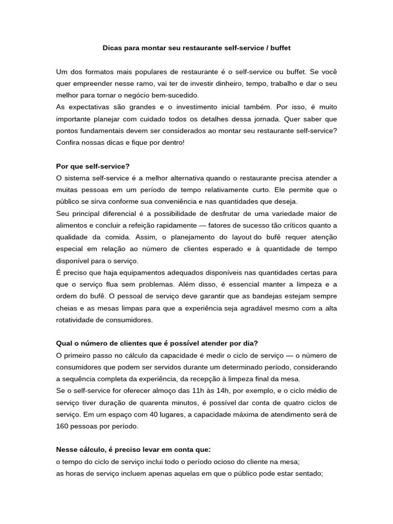 Dicas para Montar Seu Restaurante Self Service Buffet 2019 03 01 18 13 ...