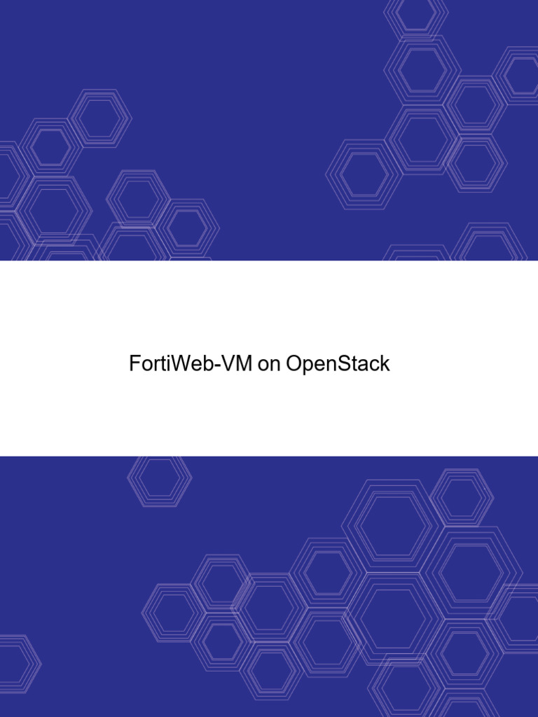 FortiWeb-VM On OpenStack | PDF