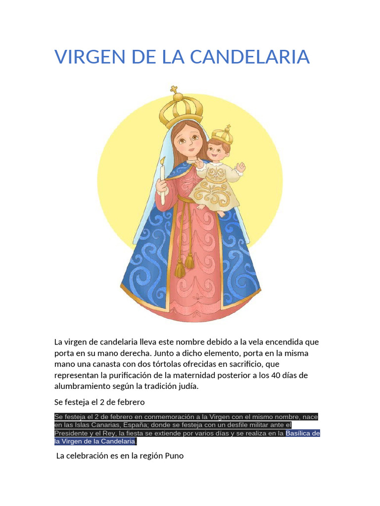 Virgen de La Candelaria | PDF