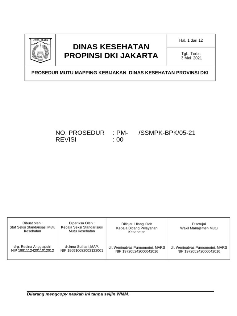 PM Mapping Regulasi | PDF