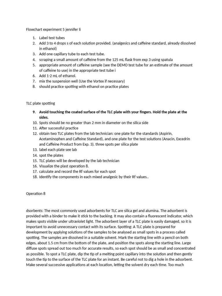 Experiment 5 Flowchart Chemistry | PDF