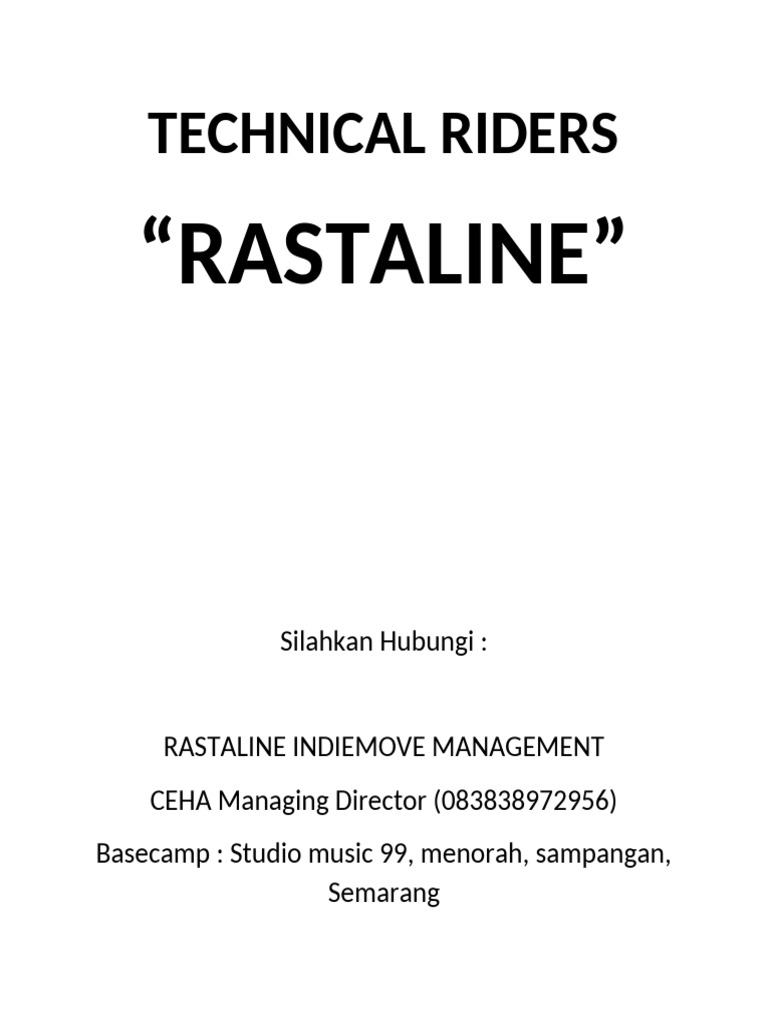 TECHNICAL RIDERS Lokal | PDF