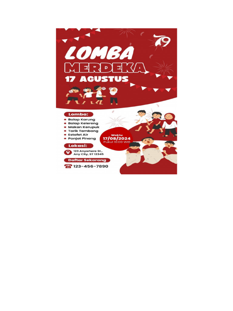 Contoh Poster Lomba 17 Agustus | PDF