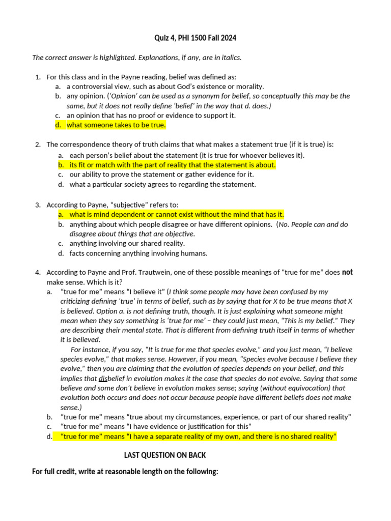 Quiz 4 1500 F24 Answer Key | PDF
